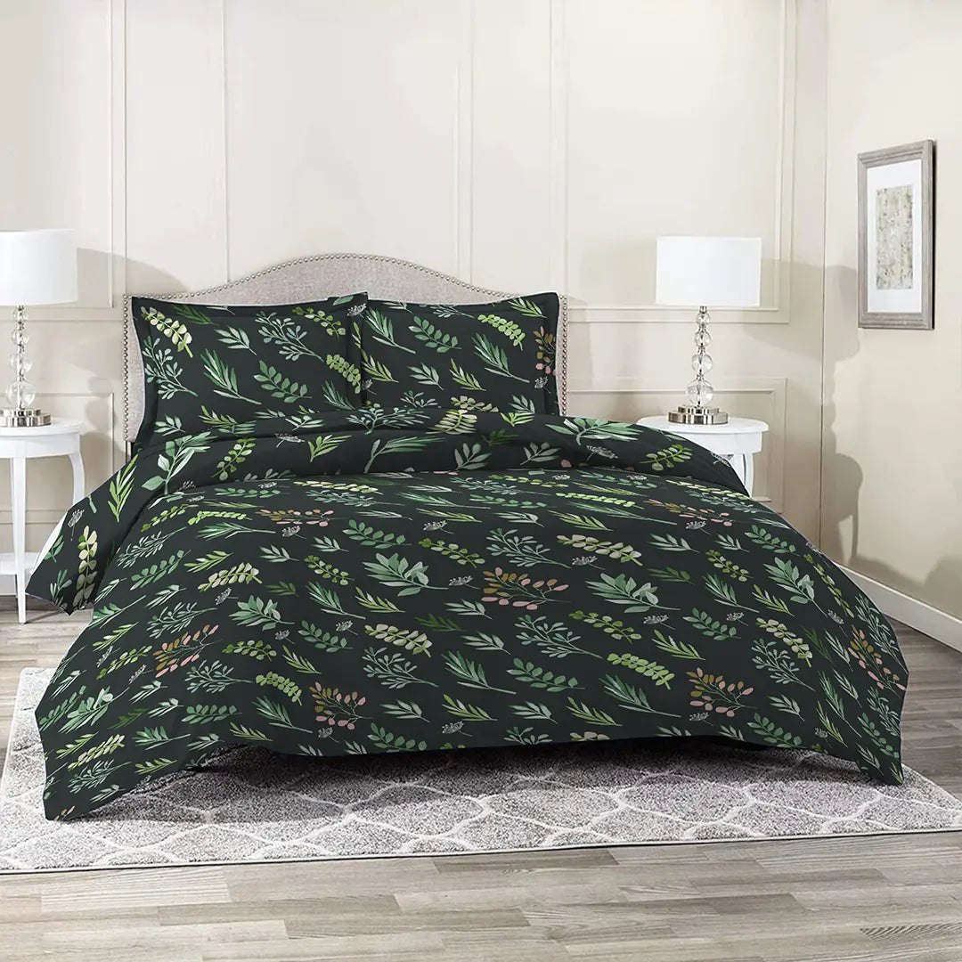 3 Piece - Dark Green Forest Printed Bed Sheet Set - 2038 – Periwinkle