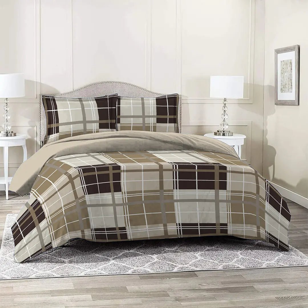 Dust Strome Square Printed Bed Sheet – Periwinkle